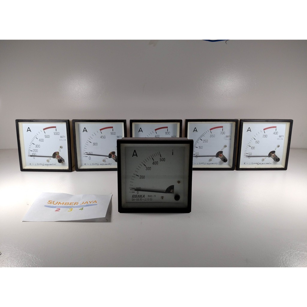 Jual PANEL METER ANALOG 500A / PANEL METER 500A / AMPERE METER 500A ...