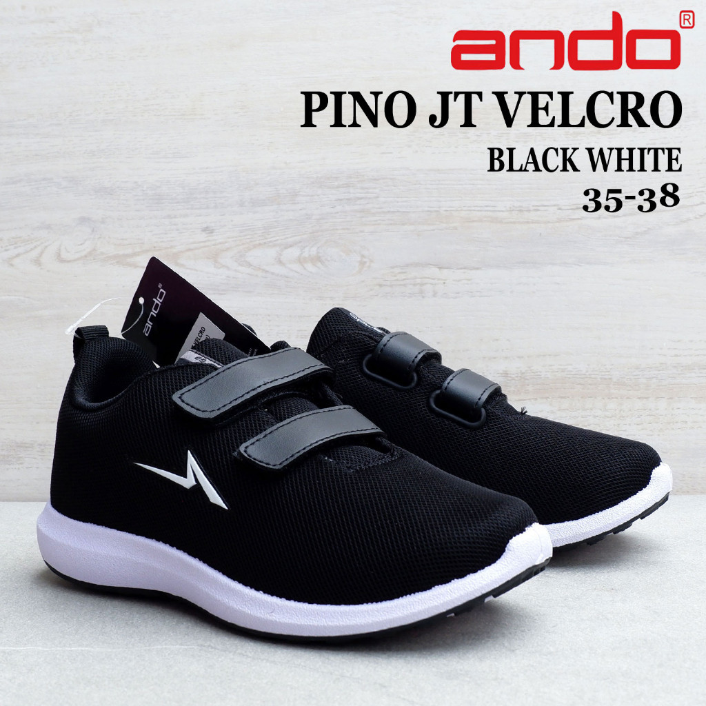 Jual SEPATU ANDO PEREKAT I SEPATU ANDO ORIGINAL HITAM POLOS & HITAM ...