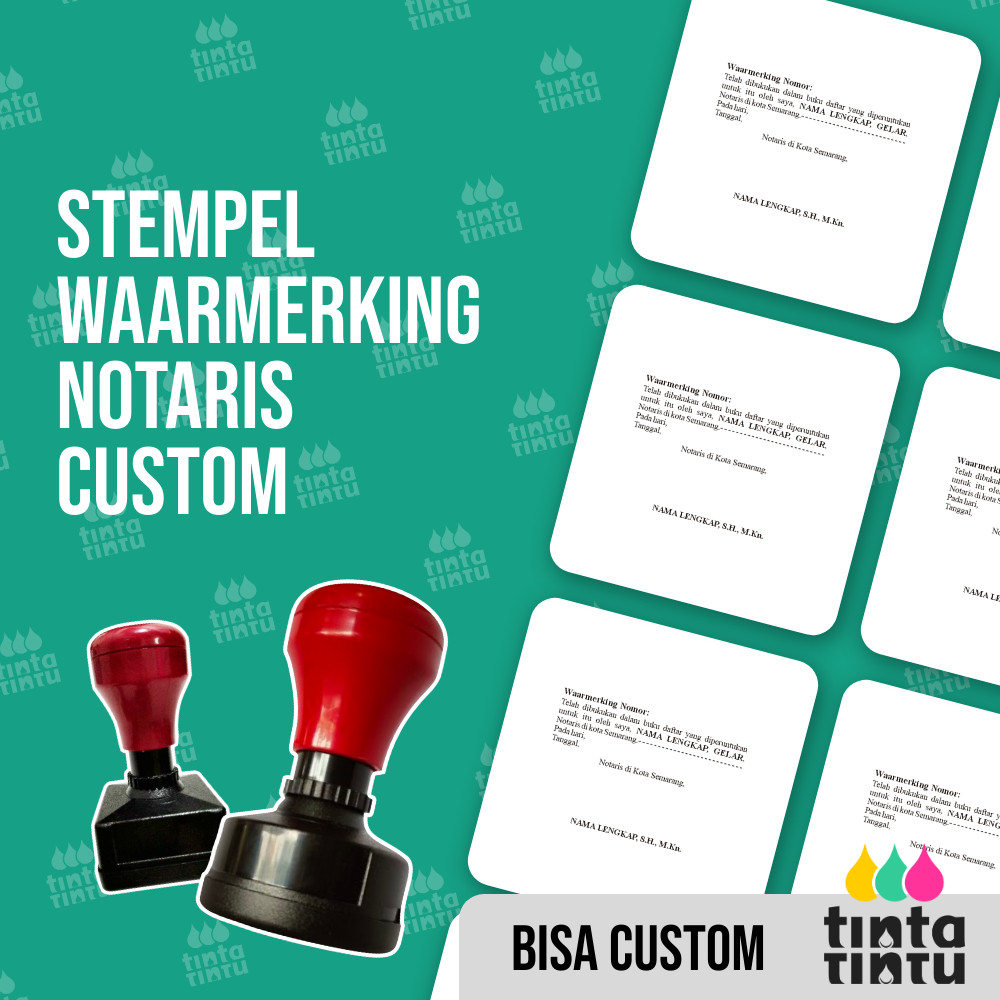 Jual Stempel Waarmerking Notaris Custom | Shopee Indonesia