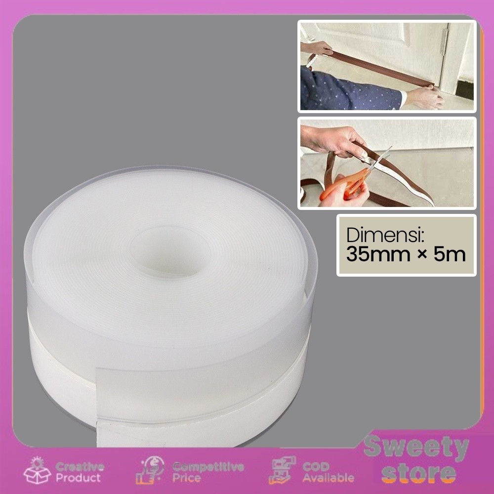 Jual LAKBAN ISOLASI RUBBER FLEX DOOR WATERPROOF 35 MM x 5/ISOLASI PINTU ...