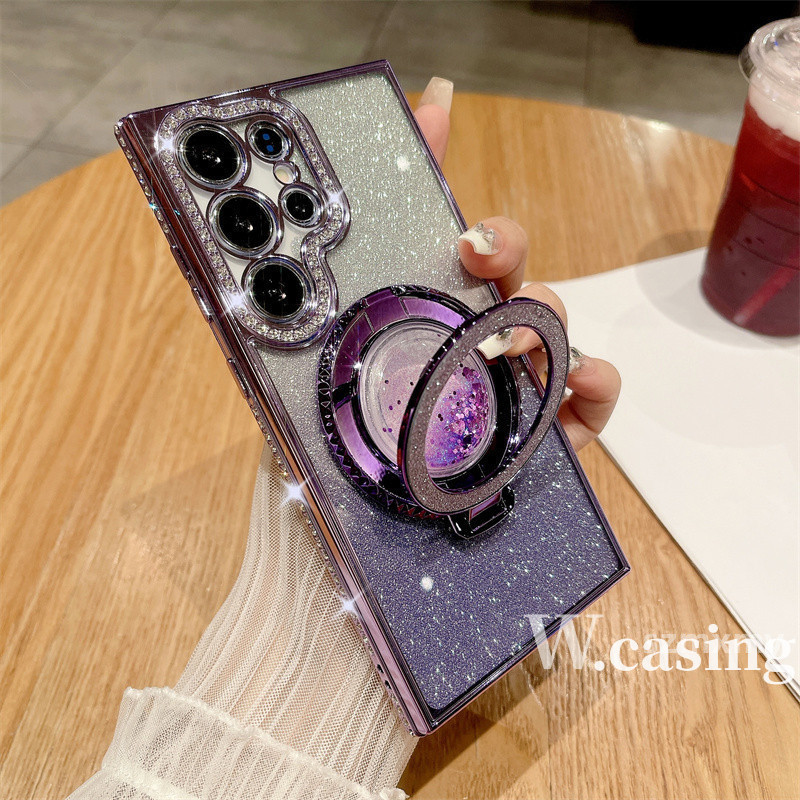 Jual New Gradient Glitter Rhinestone Electroplated Phone Case for ...