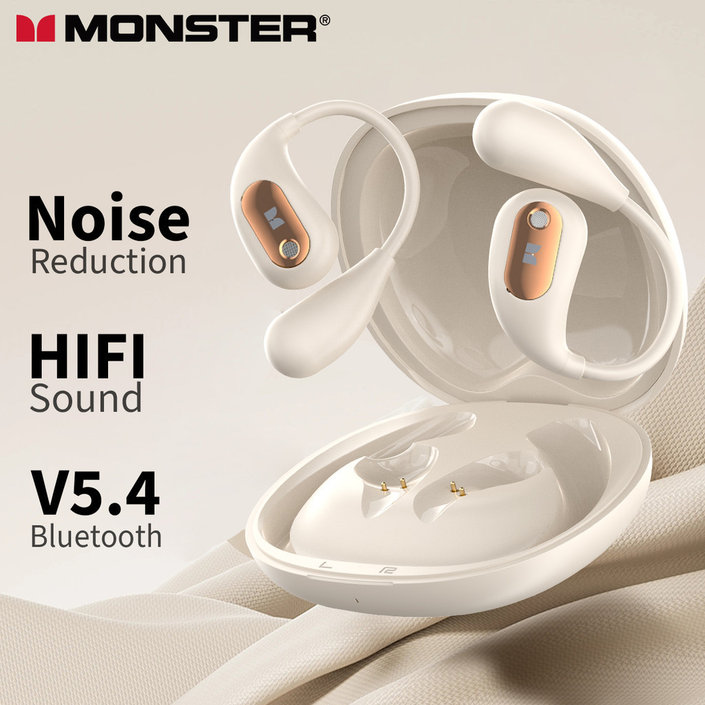 Jual Monster AC210 TWS Bluetooth 5.3 Earphones Bone Conduction Open Ear ...