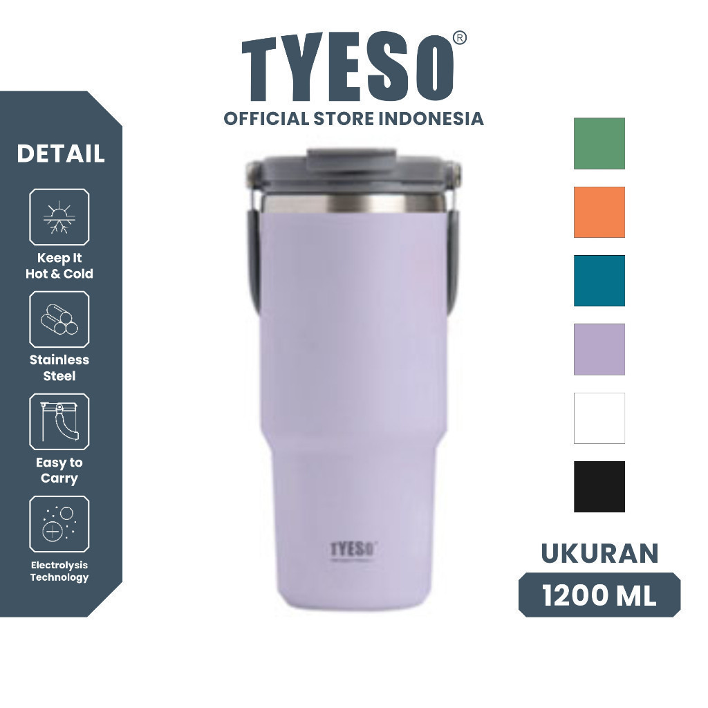 Jual Tyeso Tumbler Portable Stainless 1200mL TS-8830 Thermos Cup Vacuum ...