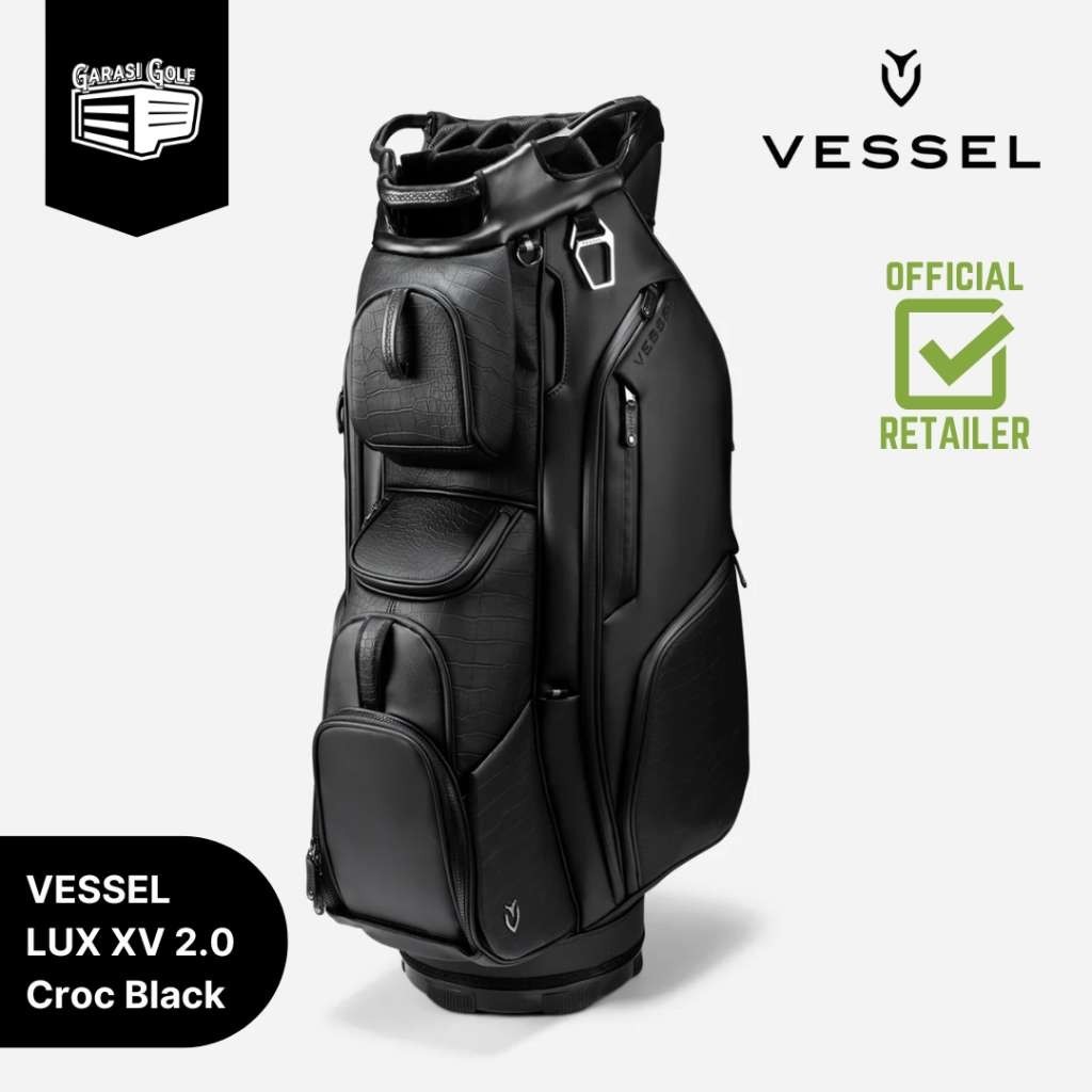 Jual VESSEL LUX XV 2.0 Cart Bag Golf Croc Black - Tas Staff Tour Stick ...
