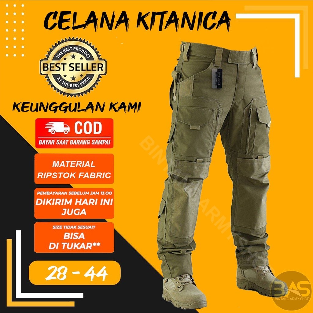 Jual Celana Tactical Kitanica/Celana Kitanika/Celana Pria Panjang/Celana Cargo/Army/Outdoor/PDL ...