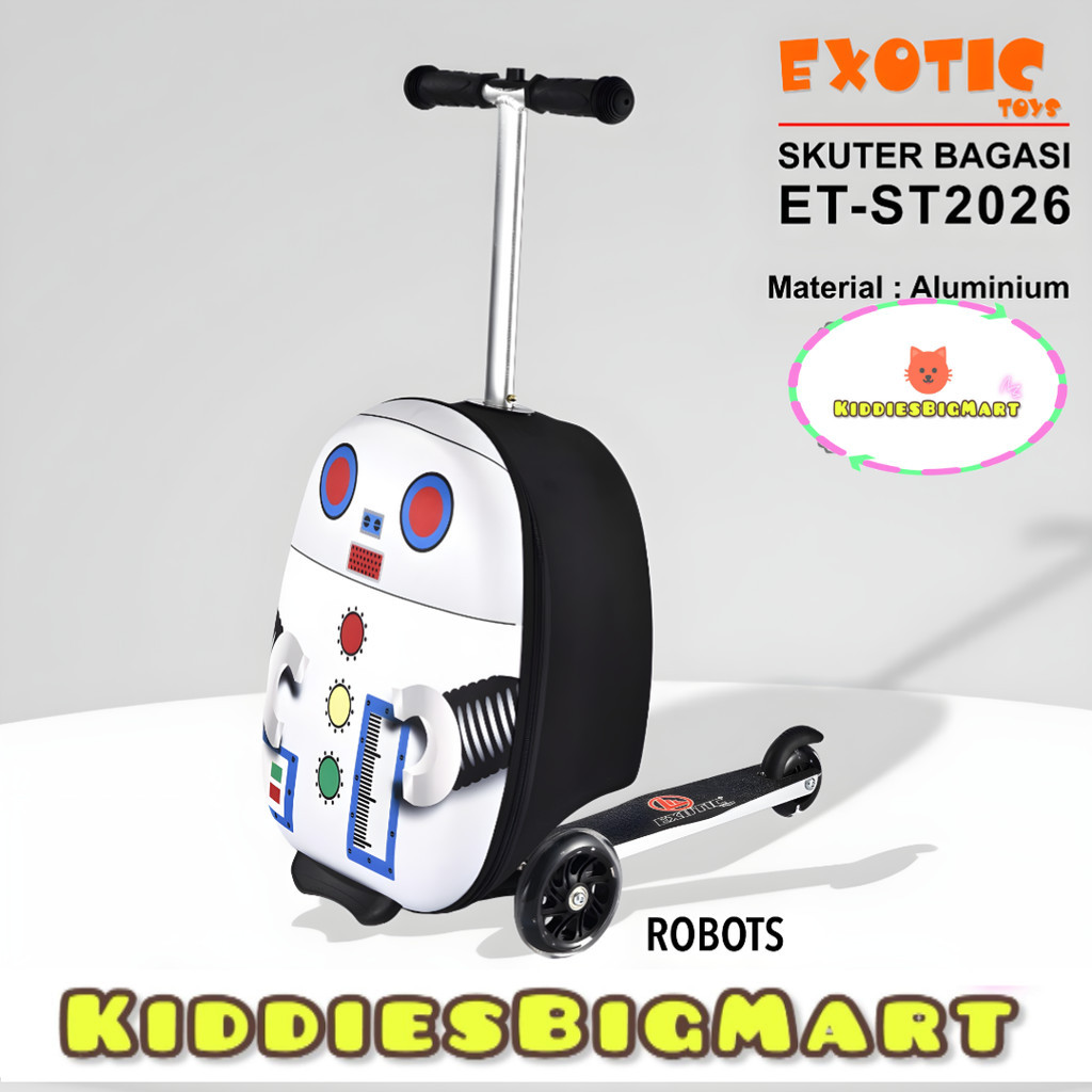 Jual Scooter Anak Roda 3 ET ST 2026 Skuter Otoped Karakter Koper Bagasi ...