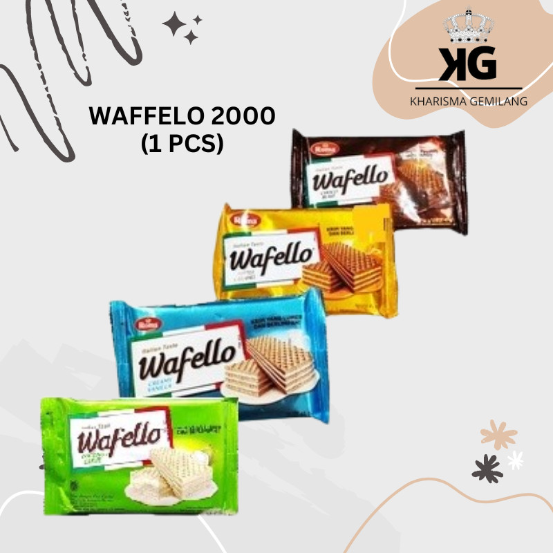 Jual KG - WAFELLO COKLAT 2000 (1 PCS) Waffer Coklat Caramel Biskuit ...