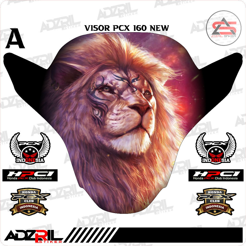 Jual Stiker visor Winshield honda pcx 160 new singa / stiker Winshield ...