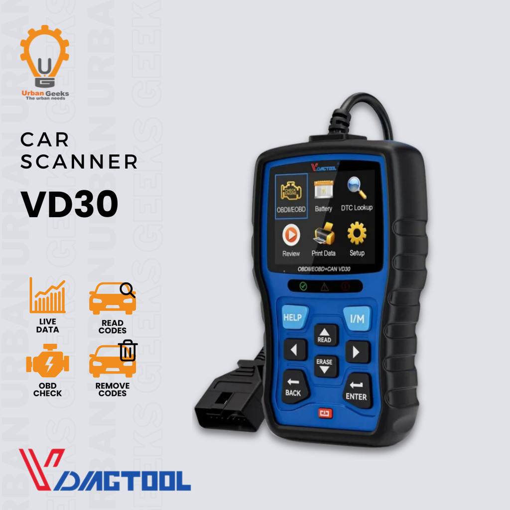 Jual Xtool VDIAG VD30 OBD2 Scanner Smog Check Code Reader DTC Lookup ...