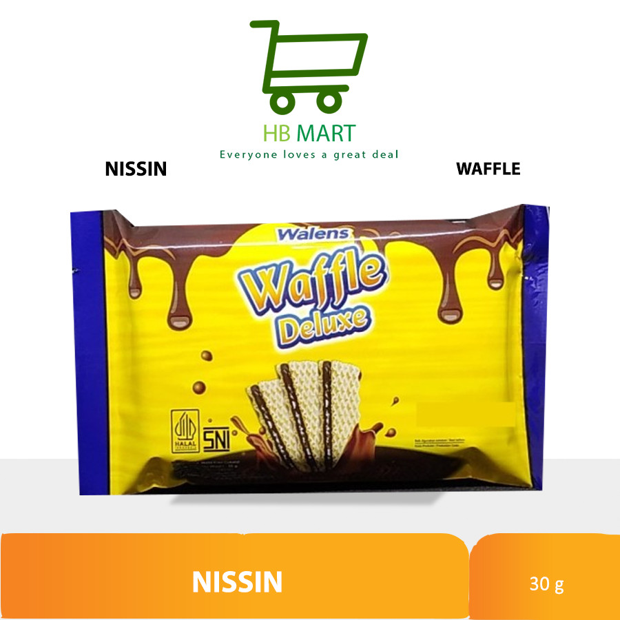 Jual NISSIN WALENS WAFFLE DELUXE WAFER COKLAT 30GR | Shopee Indonesia