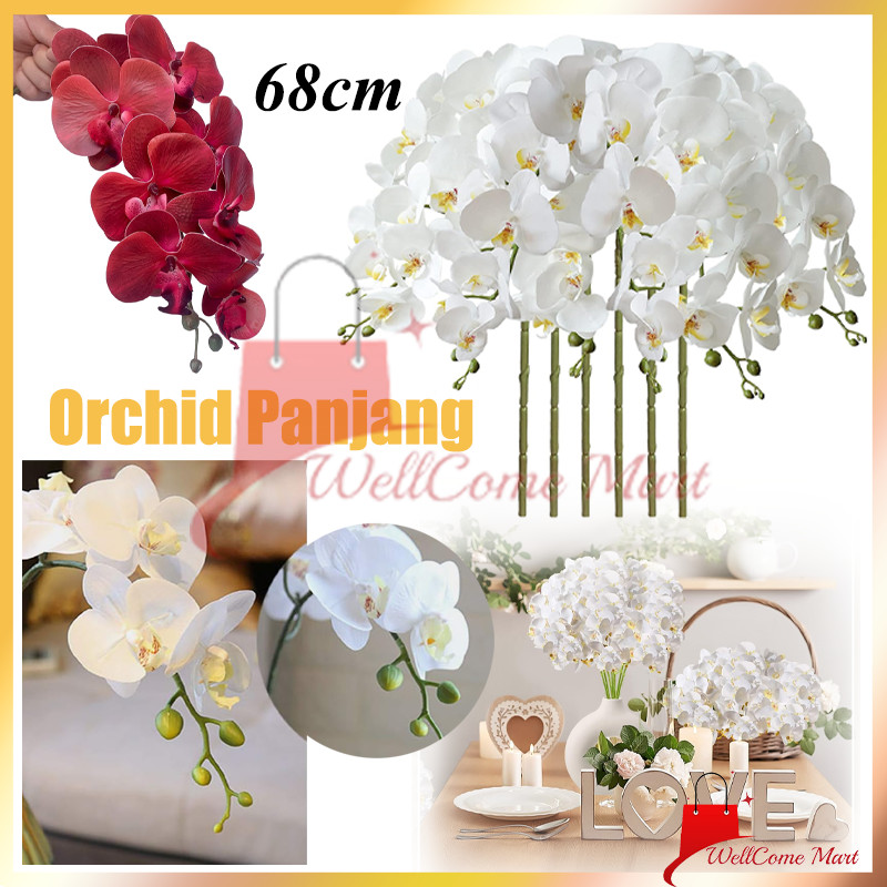 Jual Bunga anggrek bahan artificial / Bunga Artificial Orchid ...