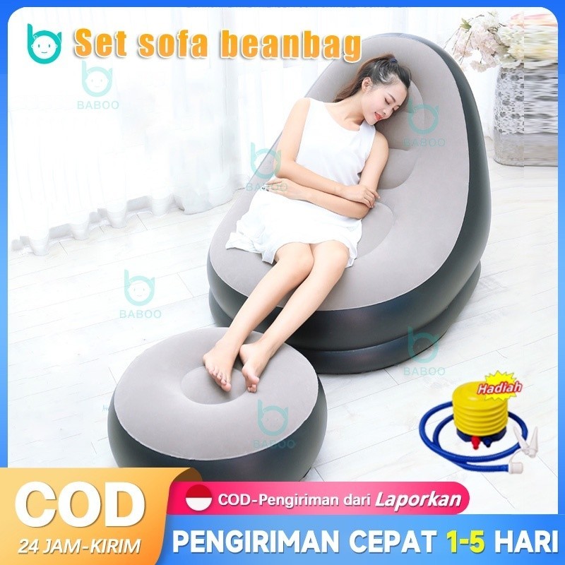 Jual SOFA ANGIN+SANDARAN BAHAN BULU TIDAK PANAS READY Sofa Santai Angin ...
