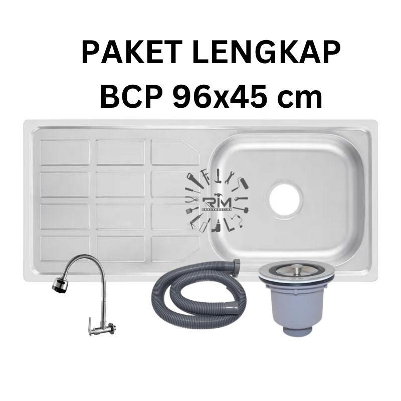 Jual PAKET LENGKAP BCP 96X45 CM Bak Cuci Piring Set Lengkap | Shopee Indonesia