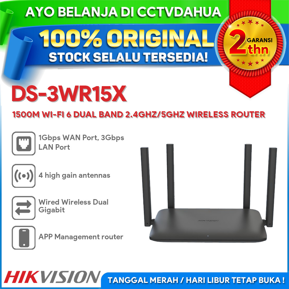 Jual HIKVISION DS-3WR15X 1500M WI-FI 6 DUAL BAND 2.4GHZ/5GHZ WIRELESS ...