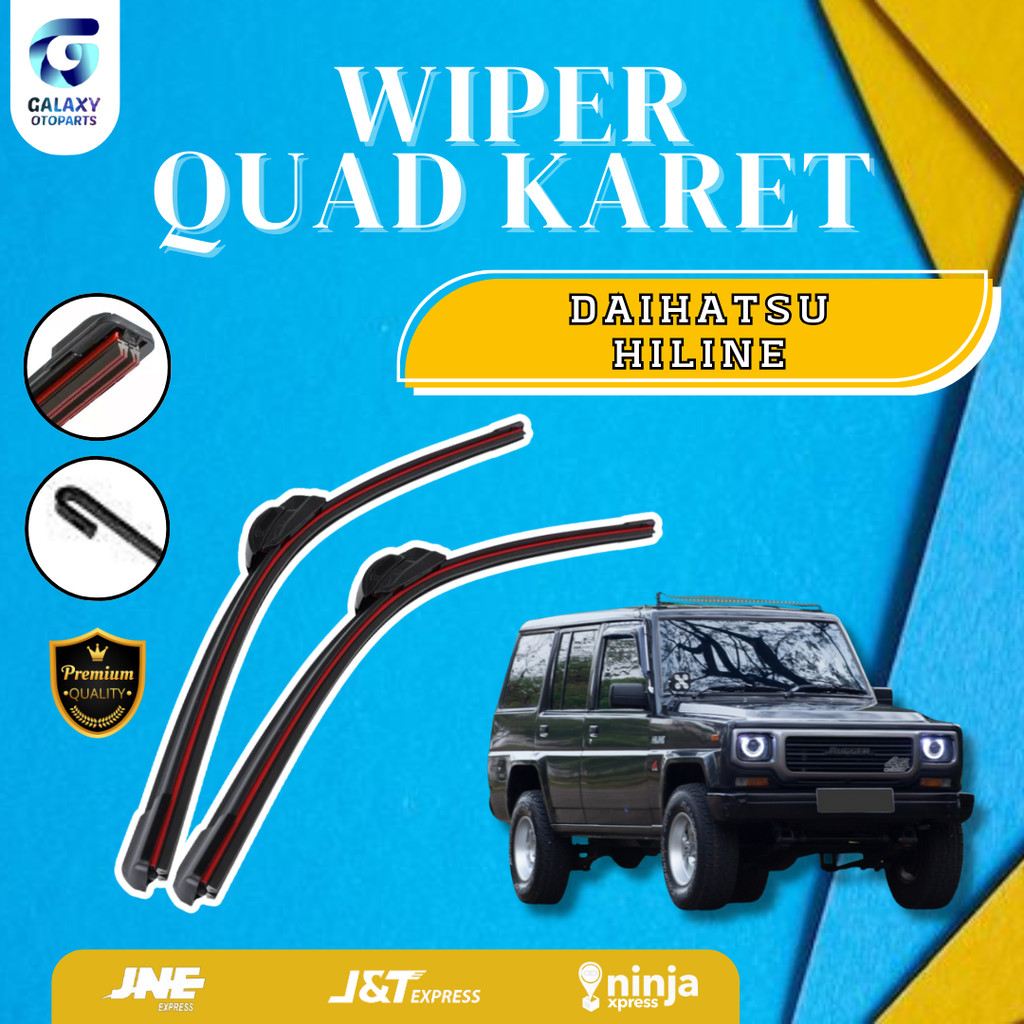 Jual Wiper Quad Blade Mobil Daihatsu Hiline Model 4 Lapis Karet 1 SET ...