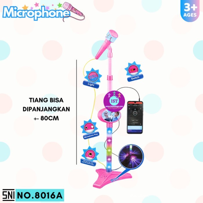 Jual Maianan Anak MICROPHONE FROZEN DOUE MIC MP3 KADO Karauke 8016A ...
