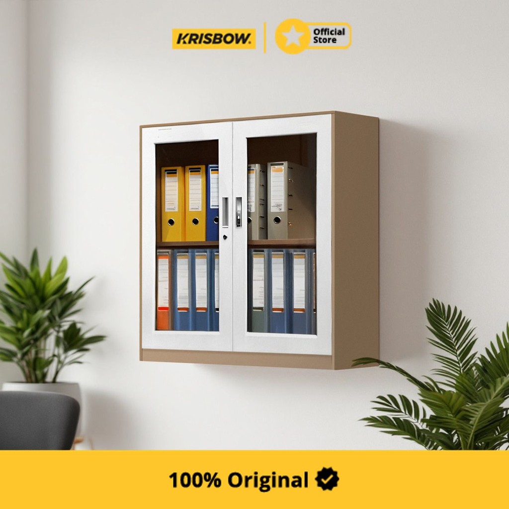 Jual Krisbow Lemari Filling Cabinet Short Glass Door | Shopee Indonesia