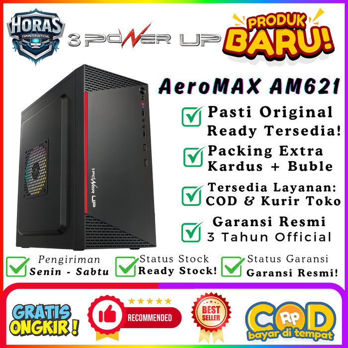 Jual 3 Power UP AEROMAX AM621 USB 3.0 Micro ATX + PSU 500W NERO-225 ...