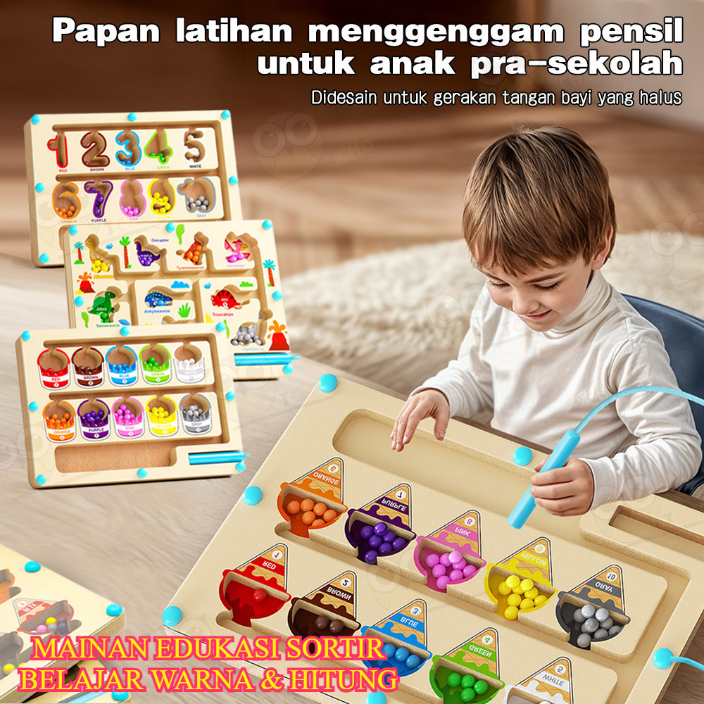 Jual Mainan Edukasi Menyortir Berhitung Berhitung Klasifikasi Warna Mainan Sensorik Kongnitif ...