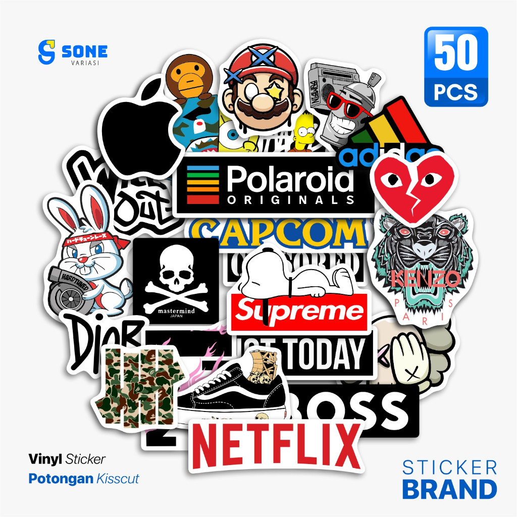 Jual Sticker Aesthetic Logo Hypebeast Graffiti Paper Vinyl Waterproof ...