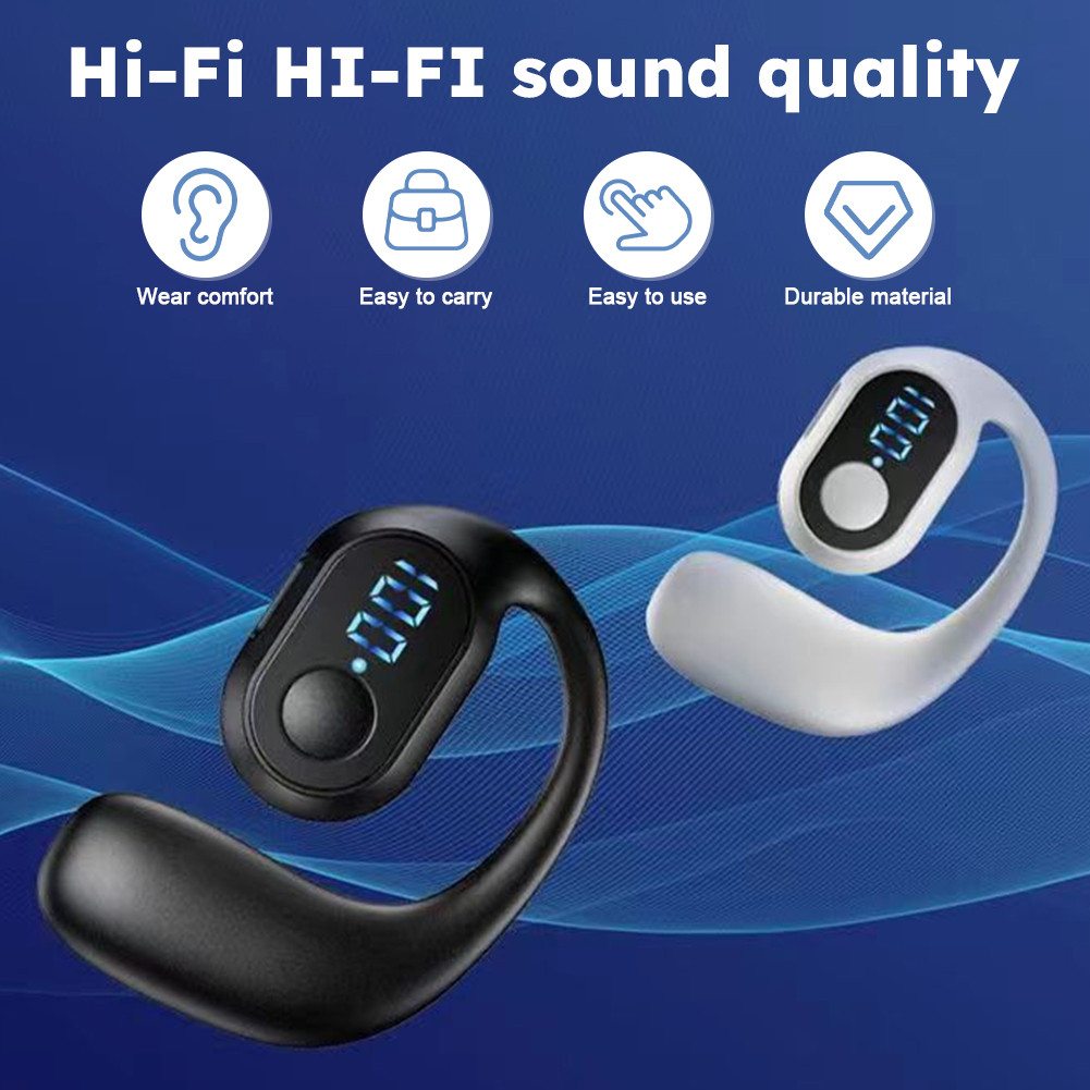 Jual [COD] Wireless Ear-hook Earphone Bluetooth 5.3 nirkabel telinga ...