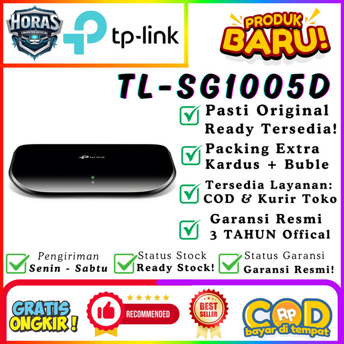 Jual TP-Link TL-SG1005D 5 Port Gigabit Desktop Unmanaged Switch | Shopee Indonesia