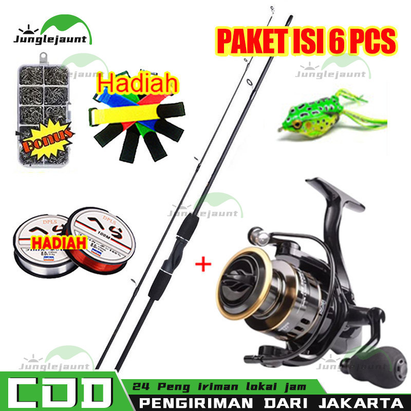 Jual （COD）Pancing Set Murah Murah Kuat Power Pancing 1.65M/1.8M/2.1M/2.4M Joran Pancing Murah ...