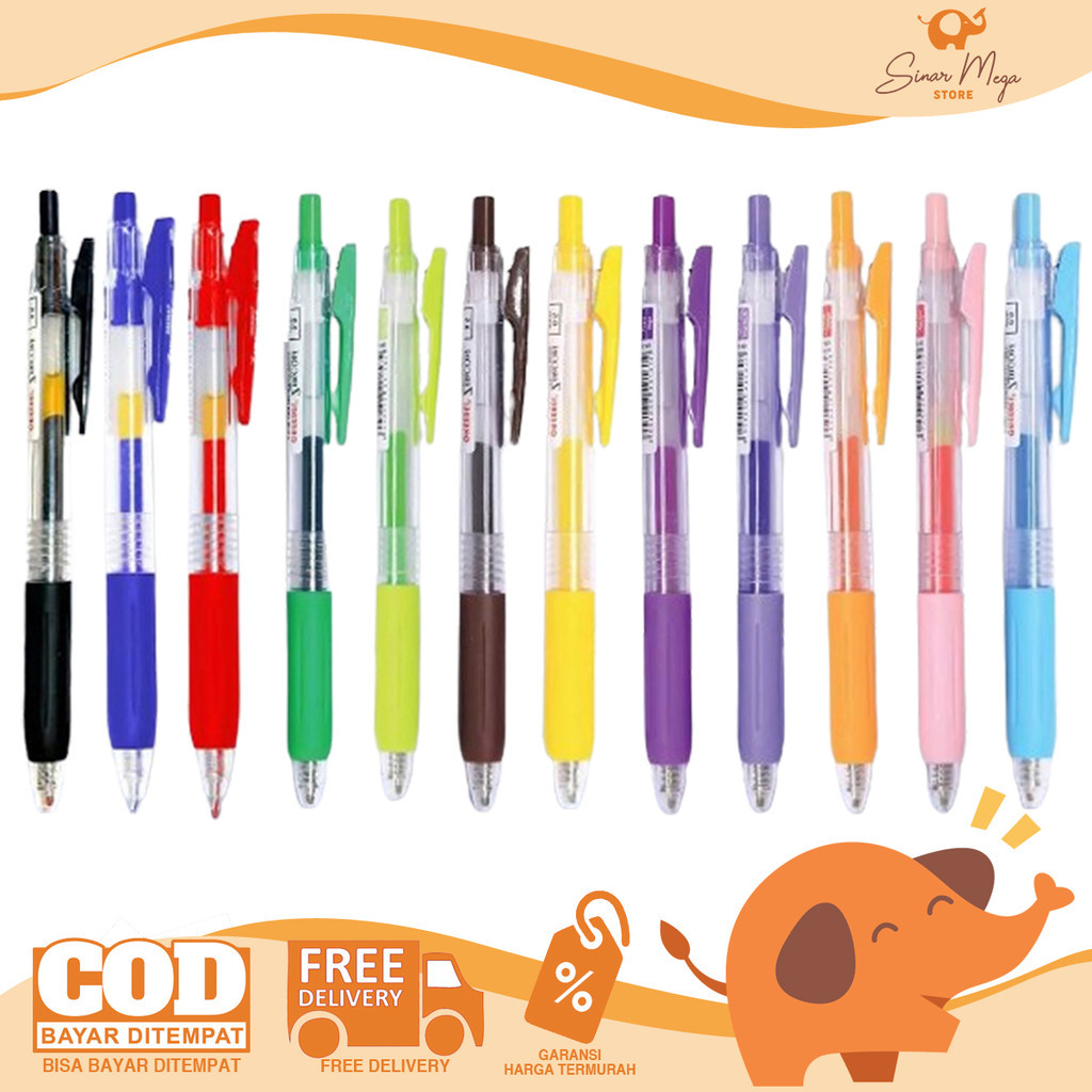 Jual GREEBEL Retractable Gel Pen 0.5mm GP-509 ZIRCON Pulpen Gel Soft Grip SATUAN Murah | Shopee ...