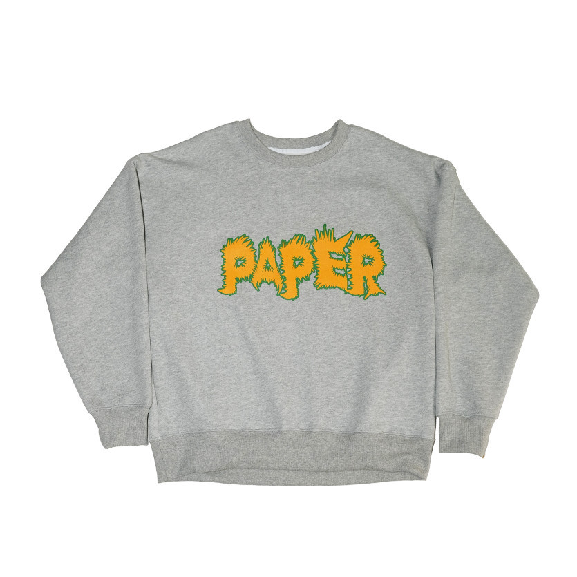 Jual Paper. Crewneck Pria Sablon Paper Sweat Grey | Shopee Indonesia