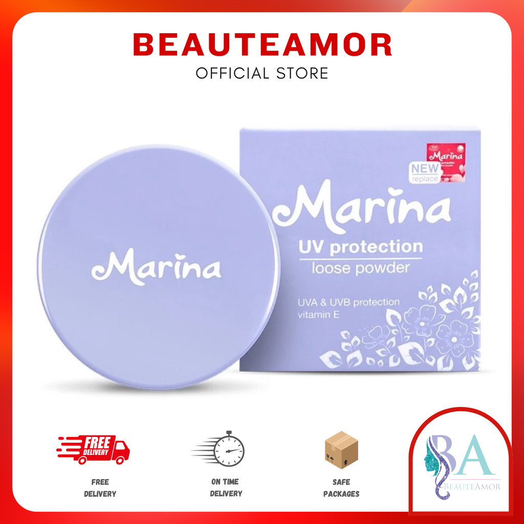 Jual MARINA Loose Powder + UV Protection 25gr | Beauteamor | Shopee ...