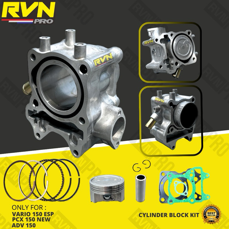 Jual RVN CYLINDER BLOK SEHER BORING STANDAR KOMPLIT K59 VARIO 150 125 ESP LED PCX 150 NEW ADV ...