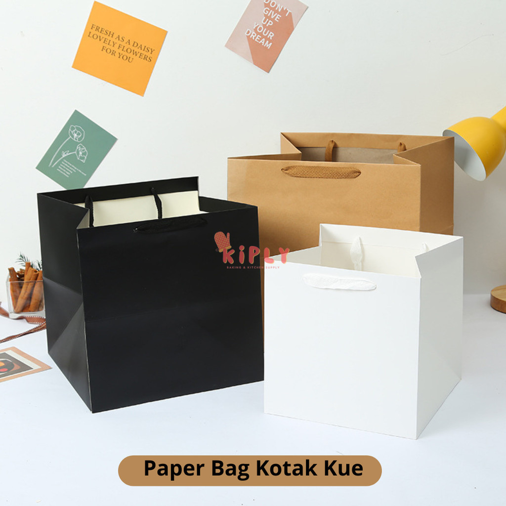 Jual Paper Bag Kotak Kue/Paperbag Kotak Nasi Box/ Box Kue Ulang Tahun ...