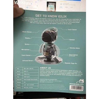 Jual Must Have!! Robot Pintar Eilik- Cute Robot-Can Interact And ...