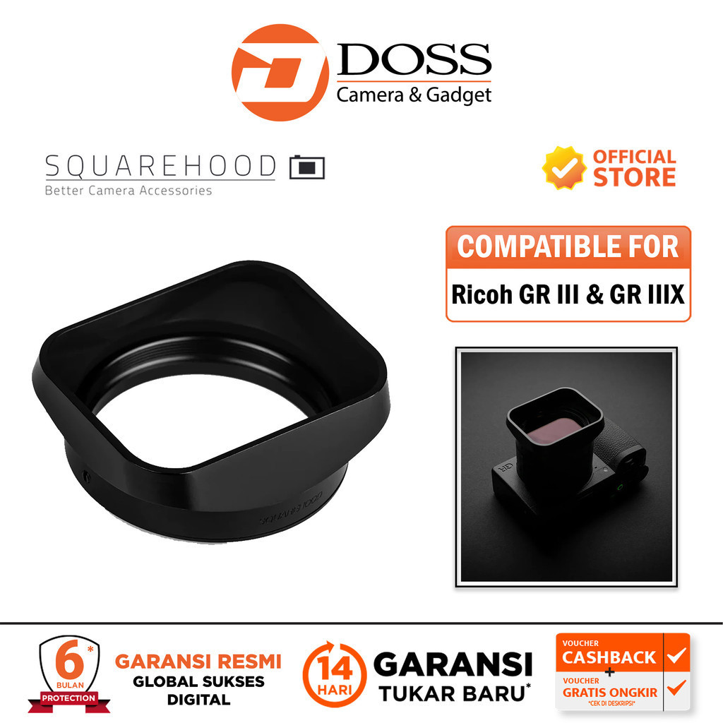 Jual SquareHood Model P for Ricoh GR III & GR IIIX Square Hood | Shopee ...