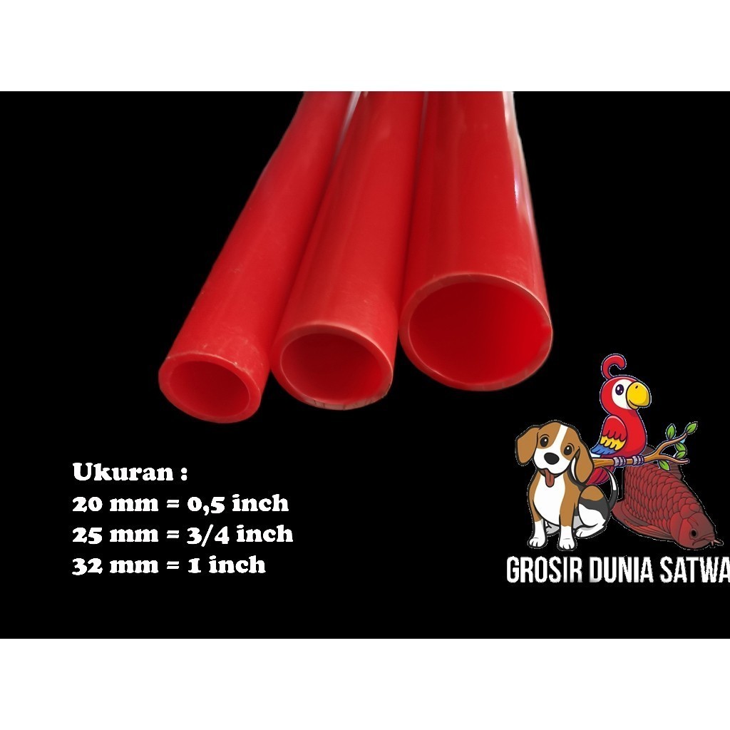 Jual TY Aquarium Pipe pipa merah pipa Mayin Panjang 2 meter - PVC by 3 Pawns | Shopee Indonesia