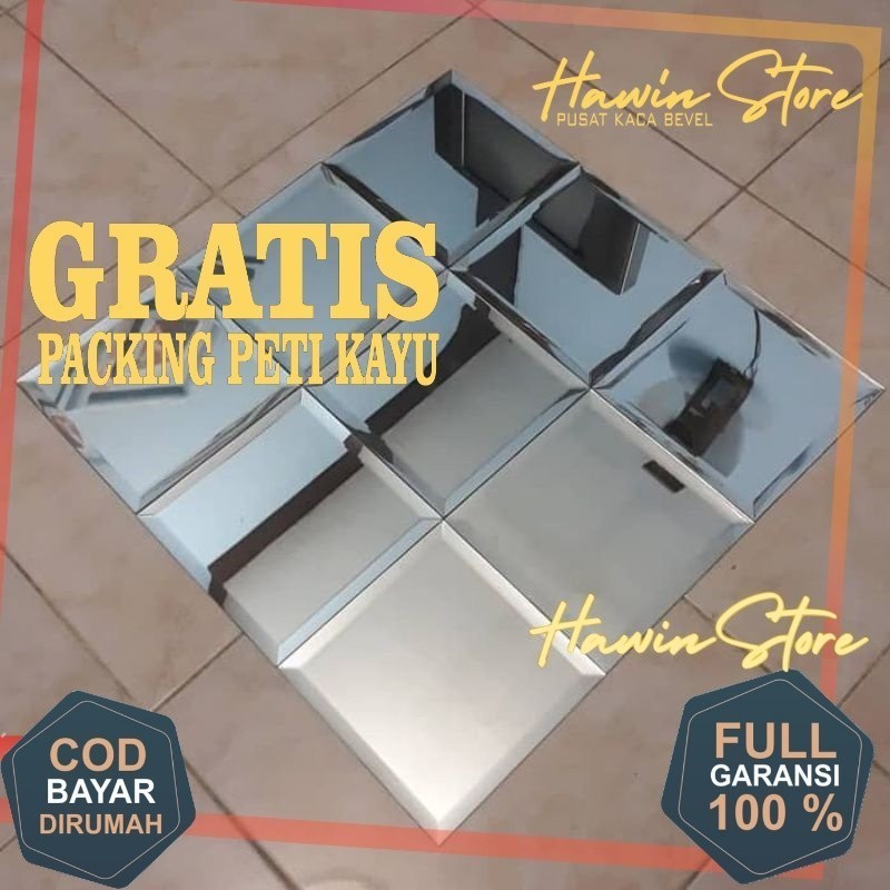 Jual Kaca cermin Bevel Ukuran 10 x 10 cm Tebal 5mm Bevel 1Cm - Cermin ...