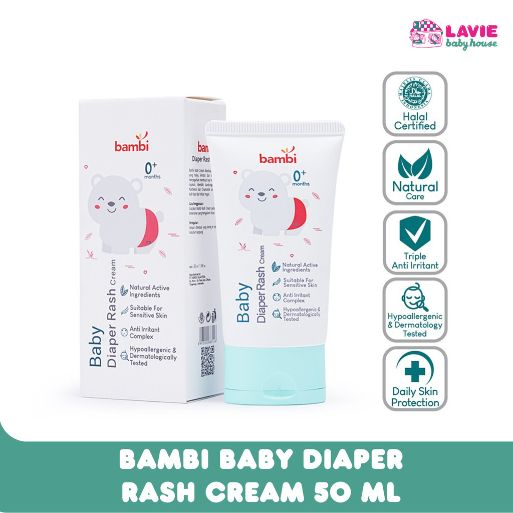 Jual Bambi Baby Diaper Rash Cream 50 ml - Lavie Baby House | Shopee Indonesia