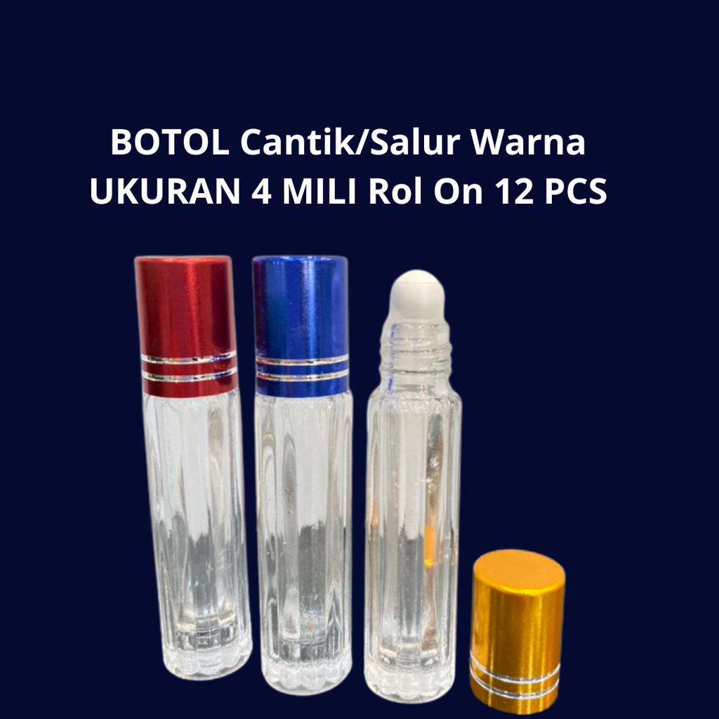 Jual BOTOL UKURAN 4 MILI/BOTOL ROLL ON 4ml - BOTOL PARFUM - BOTOL SALUR ...