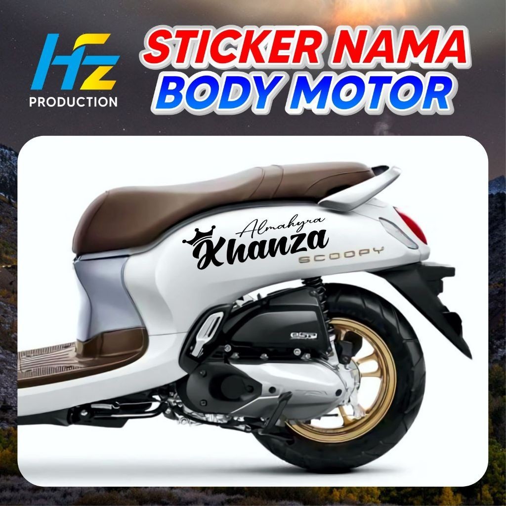 Jual Sticker Cutting Nama Body motor Kaligrafi Nama Jepang Korea Arab ...