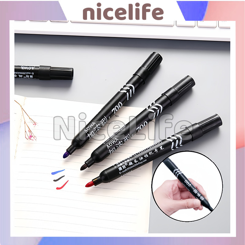 Jual Spidol Marker Permanent / Spidol Hitam Biru Merah / Permanent ...