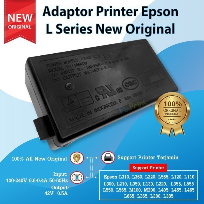 Jual Adaptor Power Supply Epson Printer Inktank L110 L120 L121 L210 ...