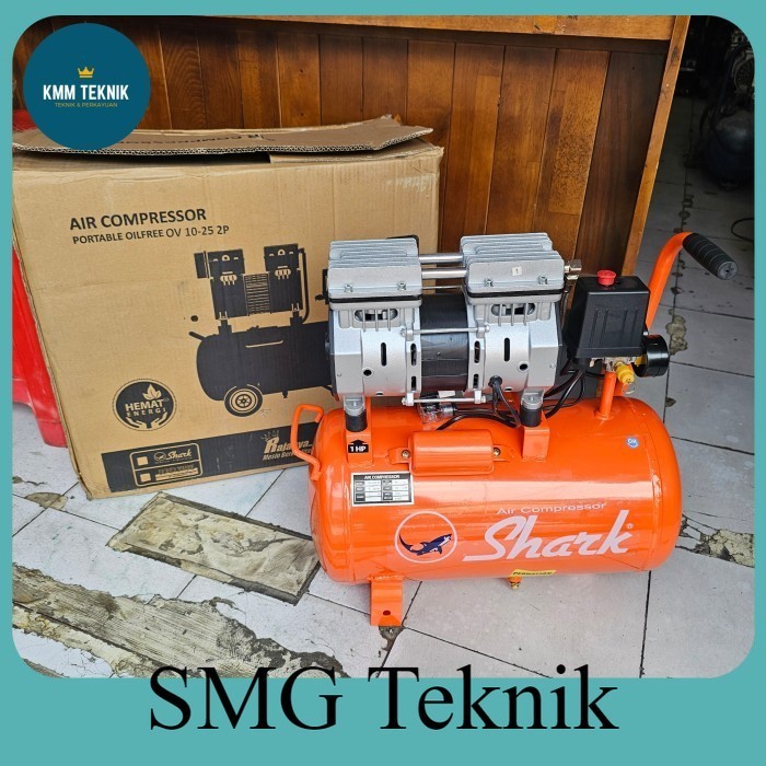 Jual Berkualitas SHARK OV 10-25 1 HP COMPRESSOR OILESS KOMPRESOR SILENT ...