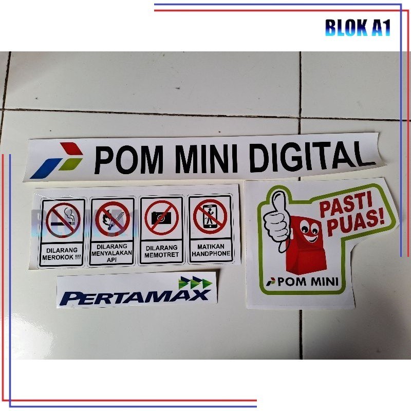 Jual Set Sticker Pom Mini Digital Untuk 1 Nozzle Stiker Variasi Box ...
