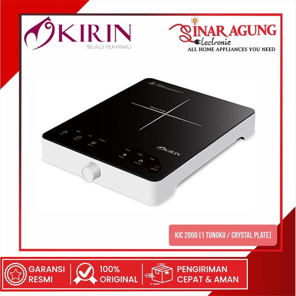 Jual KOMPOR INDUKSI KIRIN KIC2000 / KIC-2000 CRYSTAL PLATE (DIGITAL / 2000 WATT) GARANSI RESMI ...