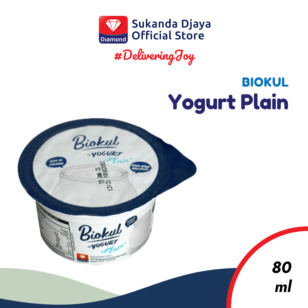 Jual Biokul Yogurt Plain Yoghurt Sehat Rendah Lemak 80 Ml | Shopee ...