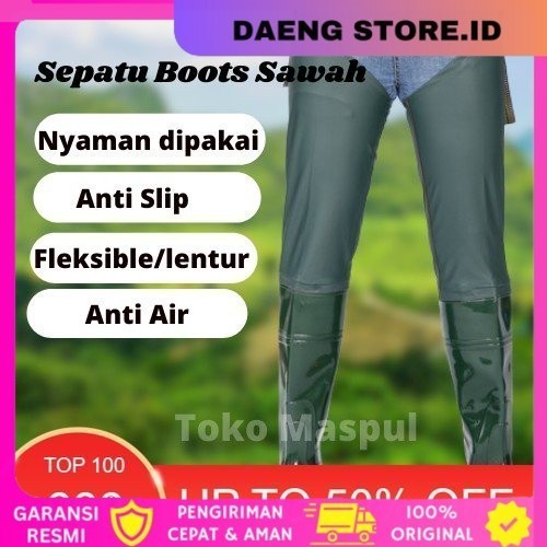 Jual SEPATU BOOT SAWAH SEPATU BOOTS PANJANG BOOT LADANG/ KOLAM SEPATU ...