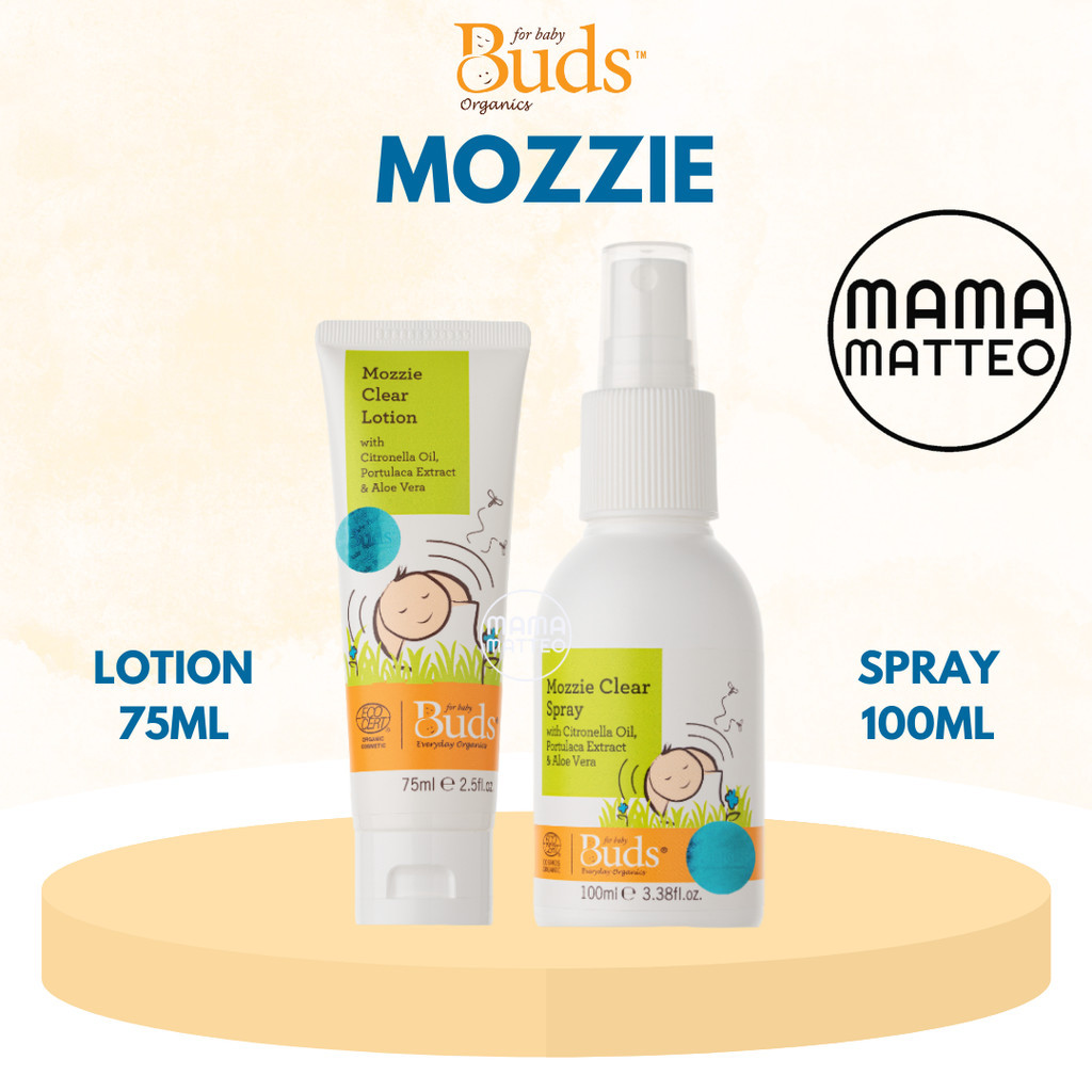 Jual BUDS ORGANICS Mozzie Clear Lotion 75ml Spray 100ml / Anti Nyamuk Bayi Anak / BUDS BANDUNG ...