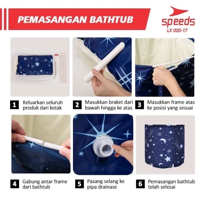 Jual Folding Bathub Portable Bak Spa Ember Mandi Lipat Dewasa 70cm 020 ...
