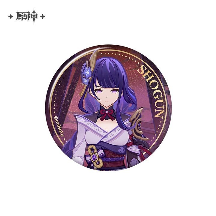 Jual Raiden Shogun Seven Saint Summon Series Can Badge 7,5cm - Genshin ...