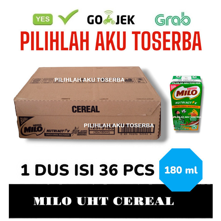 Jual Susu Milo UHT Kotak CHOCO CEREAL 180 ml - ( HARGA 1 DUS ) | Shopee ...